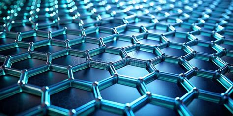 Futuristic Hexagonal Mesh A Concept For Advanced Materials Ai Generated Content Stock