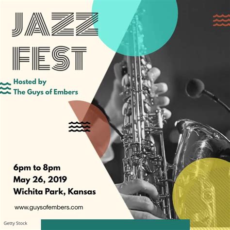 Jazz Festival Modern Ad For Social Media Template Postermywall