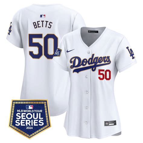 Mookie Betts Womens Los Angeles Dodgers 2024 World Tour Seoul Series Patch Vapor Premier