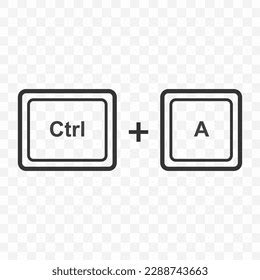 Ctrla Keyboard Shortcut Vector Illustration Shortcut Stock Vector Royalty Free