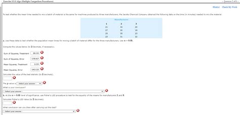 solved exercise 13 15 algo multiple comparison procedures