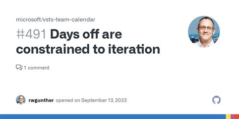 Days Off Are Constrained To Iteration · Issue 491 · Microsoftvsts