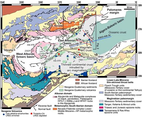 Simplified Geological Map Showing The Tectonic Domains Of The Gibraltar