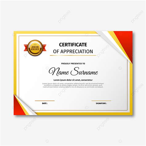 Certificate Border Template With Luxury Color And Badges Template