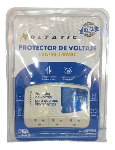 Protector De Voltaje 3 Tomás Computadora Impresora Tv Etc Mercadolibre