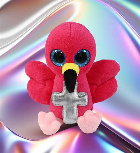 Flamingo With Cross Plush Big Eye Plush Dollibu