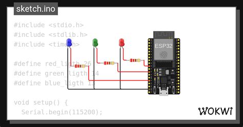 Blink Lamps Wokwi Esp32 Stm32 Arduino Simulator