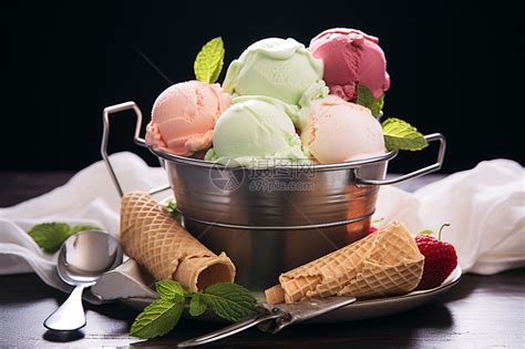 清新的夏日冰激凌高清图片下载 正版图片600592258 摄图网