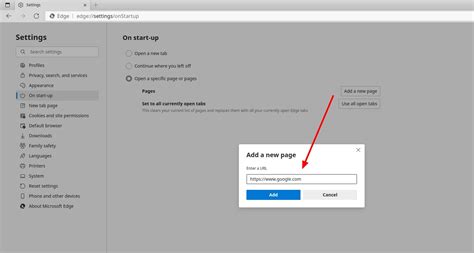 How To Change Start Page In Microsoft Edge