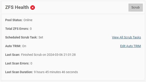 Zpool Status V Permanent Errors Have Been Detected Truenas Community