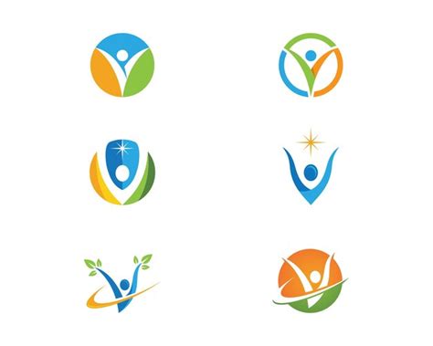 인간의 문자 로고 기호 프리미엄 벡터