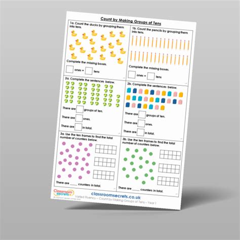 Year 1 Count By Making Groups Of Tens Varied Fluency Resource Classroom Secrets