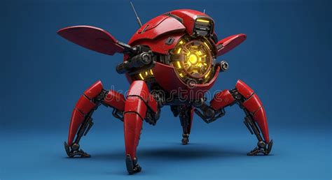 Bold Red Spider Robot Stock Illustrations 7 Bold Red Spider Robot