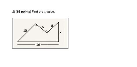 solved 2 15 points find the x value