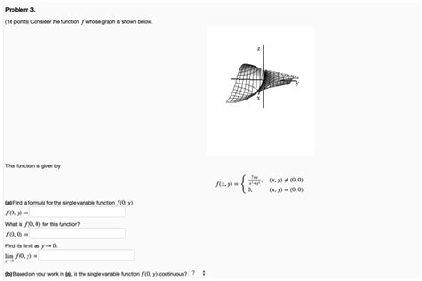 Solved Problem 3 16 Points Consider The Function Whose