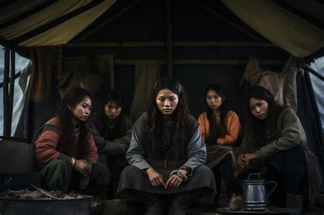 Premium Ai Image Group Of Friends Asian Camp