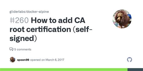 how to add ca root certification self signed · issue 260