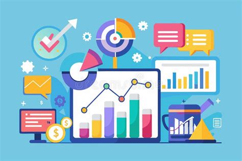 The Process Of Calculating Sales Results Using Graphs Charts And Digital Tools To Visualize