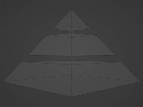 3d Model Pyramid Separated Into 3 Parts Vr Ar Low Poly Cgtrader