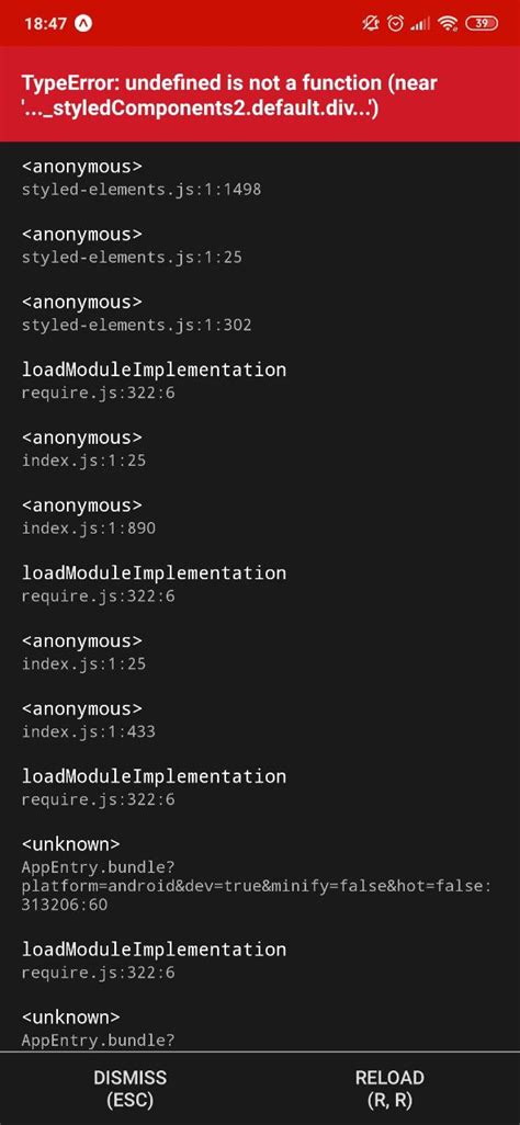 Undefined Is Not A Function StyledComponents Issue Expo Expo GitHub