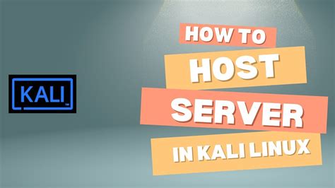 How To Host Server Using Python Kali Linux Youtube