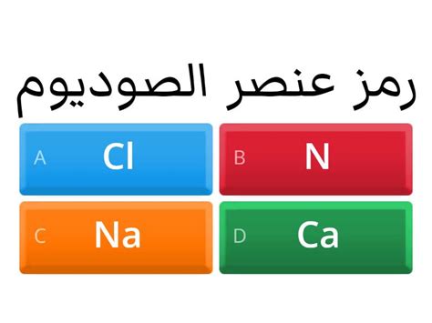 مسابقة كيميائية عناصر الجدول الدوري اختبار تنافسي