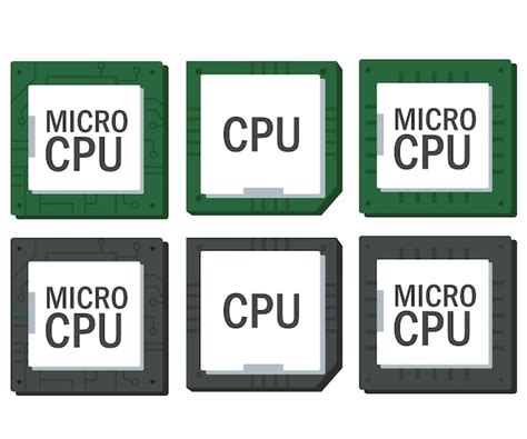 Premium Vector Vector Technology Computer Chip Icon Illustration Of A Processor In A Flat Style
