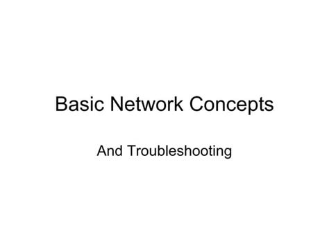 basic network concepts ppt