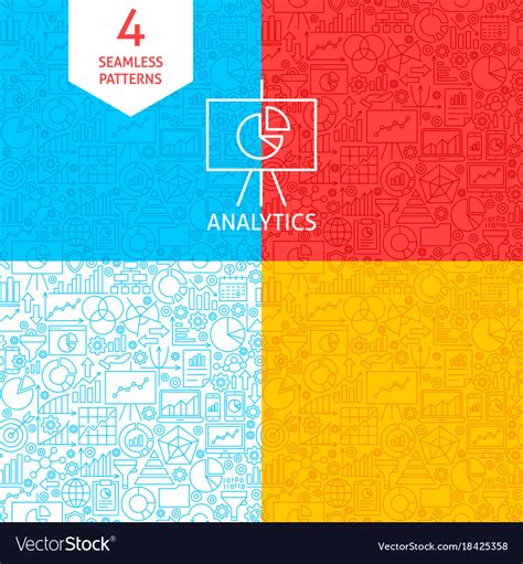 Line Analytics Patterns Royalty Free Vector Image