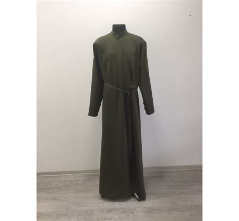 Greek Style Cassock For Chaplain Orthodox Cassock In Khaki Inner