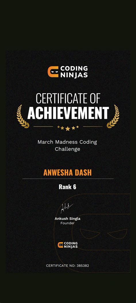 Anwesha Dash On Linkedin Excited To Announce That I Clinched The 6th