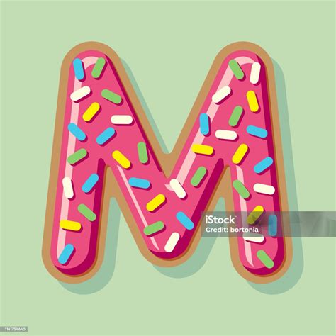 Surat Donat Stroberi Berkacakaca Ilustrasi Stok Unduh Gambar Sekarang