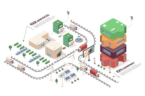 Premium Vector Development Company Concept 3d Isometric Web