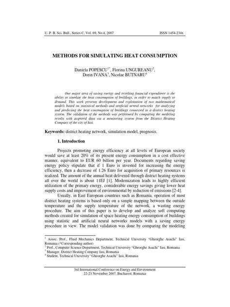 methods for simulating heat consumption pdf district heating