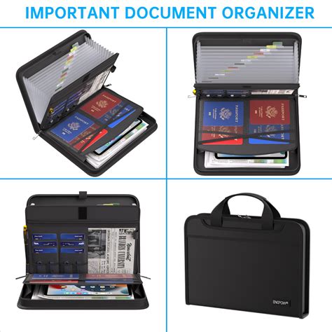 Engpow Accordion File Organizer Fire Resistant Expanding File Folder