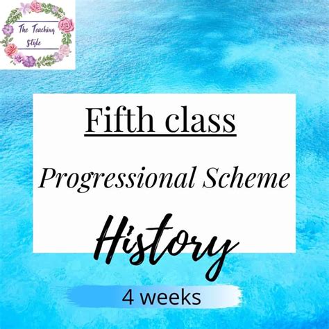 Fifth Class Progressional Scheme History Lesson Plans