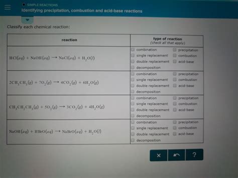 Solved O Simple Reactions Identifying Precipitation