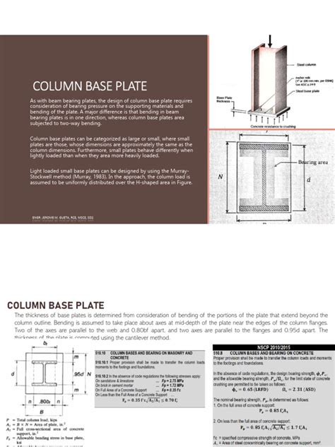 Column Base Plate Dss Pdf Bending Column