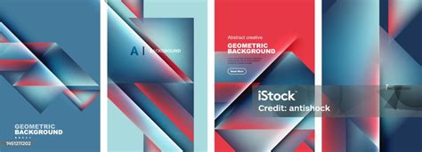 추상 배경 세트 유체 그라디언트 디자인과 겹치는 삼각형 표지 템플릿 전단지 플래 카드 브로셔 배너 모음 패턴에 대한 스톡 벡터 아트 및 기타 이미지 Istock