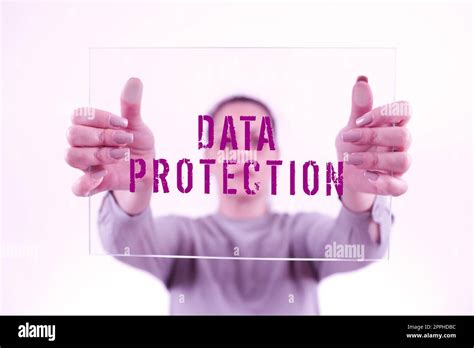 text caption presenting data protection concept meaning safeguarding