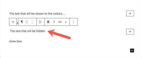 How To Show And Hide Text In WordPress Easy Way