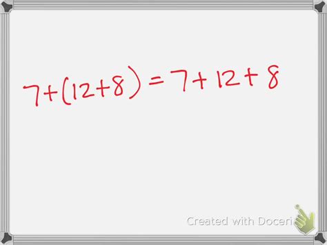 solved rewrite the addition problem using the associative property of