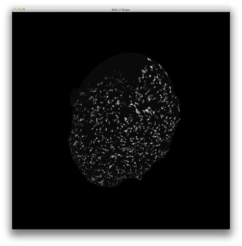 C Basic Rendering Of Comet Wild 2 Shape Data Using Opengl Stack