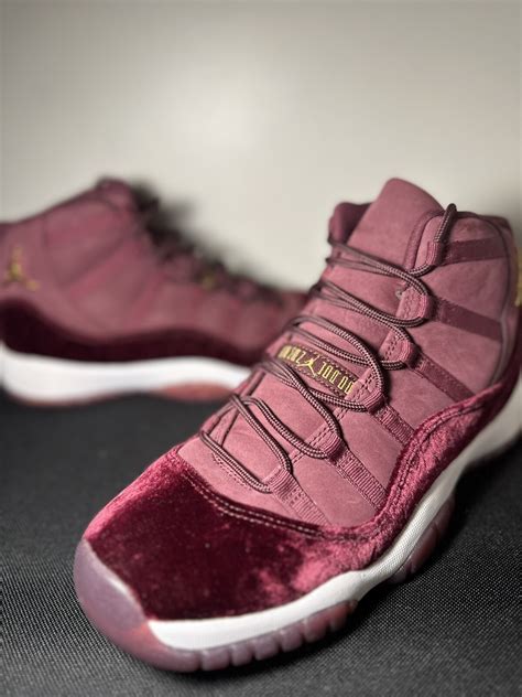 Size 9y Air Jordan 11 Retro Heiress Night Maroon Gs ‘velvet Ebay