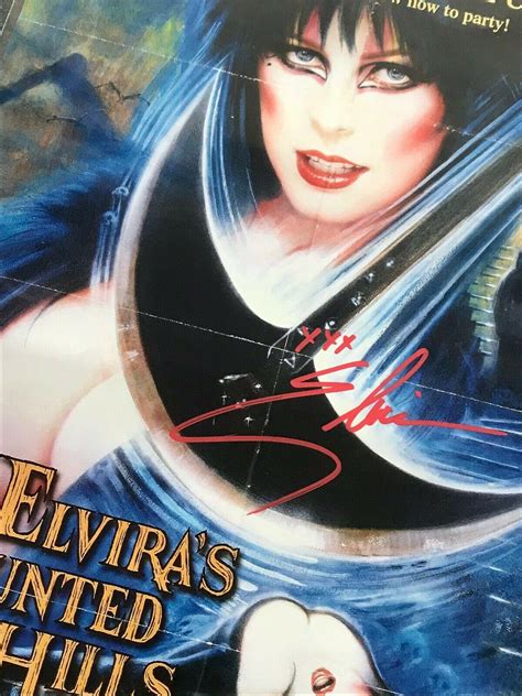 Elvira Poster Signed By Elvira Elviras Haunted Hills 2963254958