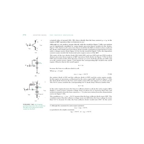 The Saturation Region Model For The Bjt Shown Figure