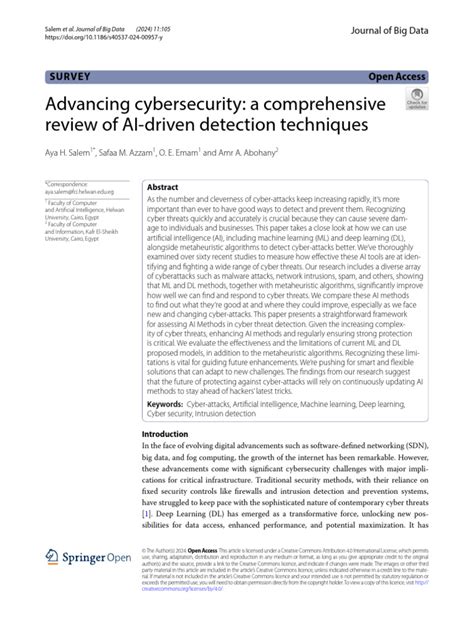 advancing cybersecurity a comprehensive review of ai driven detection