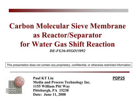 pdf carbon molecular sieve membrane as reactor separator for