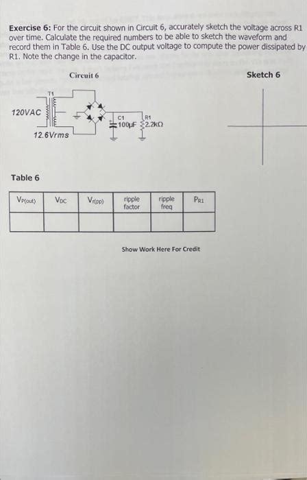 Solved Exercise 6 For The Circuit Shown In Circuit 6 Chegg Com