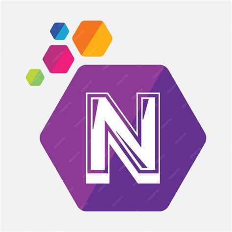 Абстрактная буква N современные начальные буквы дизайн логотипа Премиум векторы